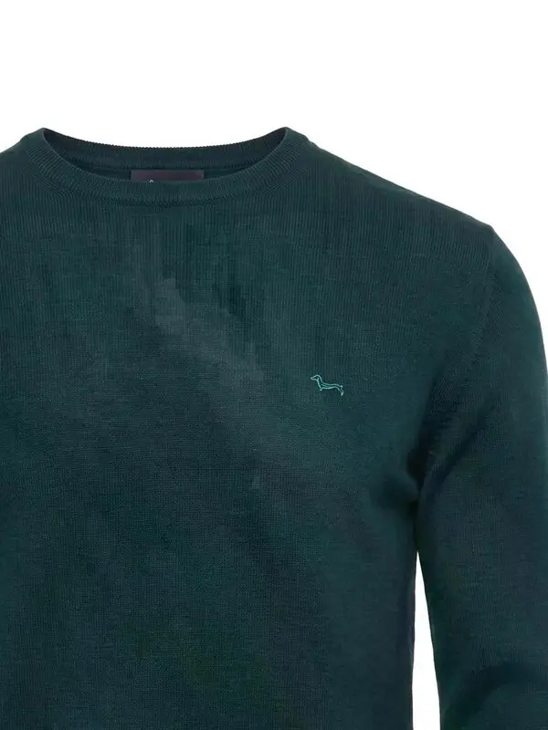 HARMONT & BLAINE Logo-embroidered Wool Sweater