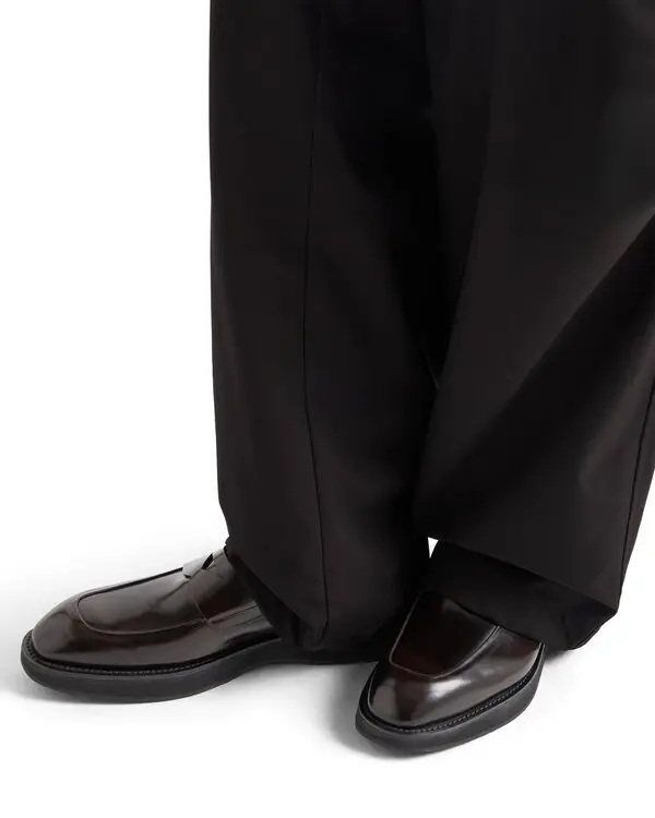 Prada Brushed Leather Loafers