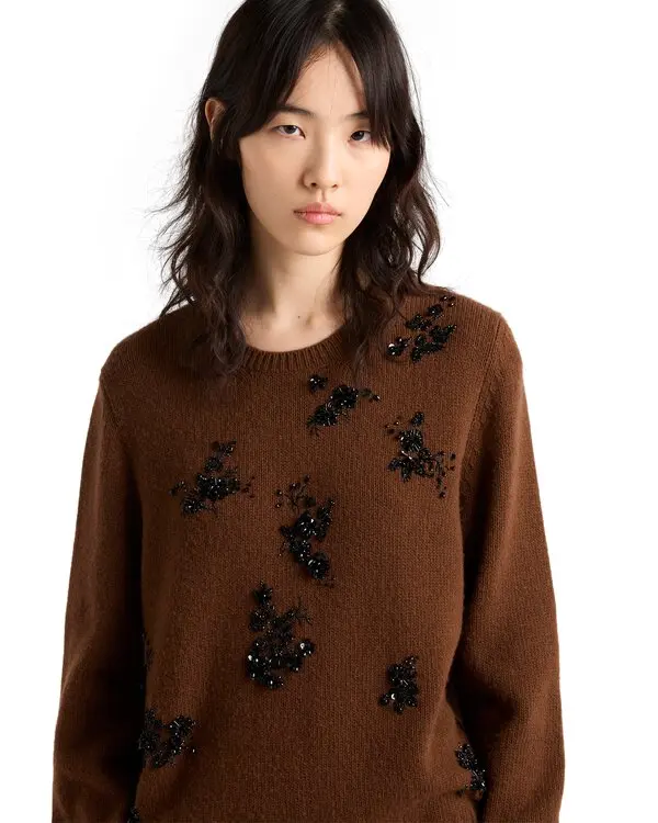 Prada Wool And Cashmere Crew-neck Sweater