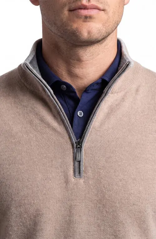 Greyson Koko Quarter Zip Wool & Cashmere Sweater