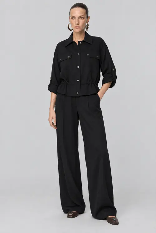 MONLICIA Anais Tencel Wide-leg Trousers
