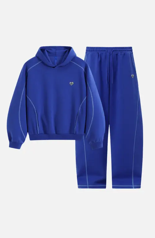 AELFRIC EDEN Contrast Stitch Heart Hoodie Set