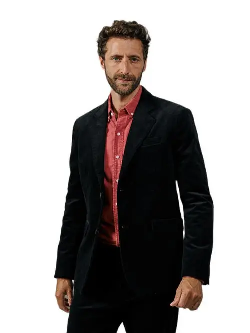 Aubin Marlborough Cord Suit Blazer - Black