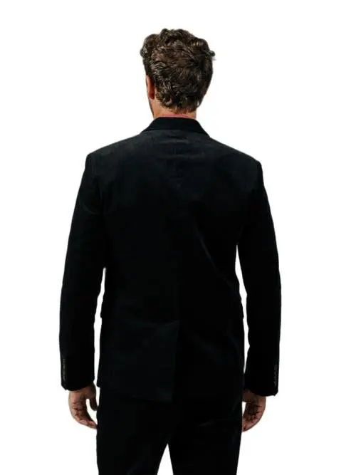 Aubin Marlborough Cord Suit Blazer - Black