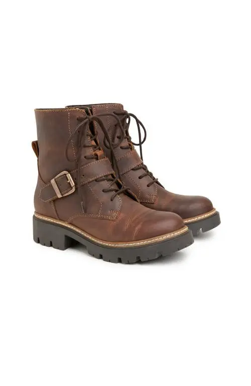 CELTIC & CO. Strap Detail Lace Up Ankle Boots