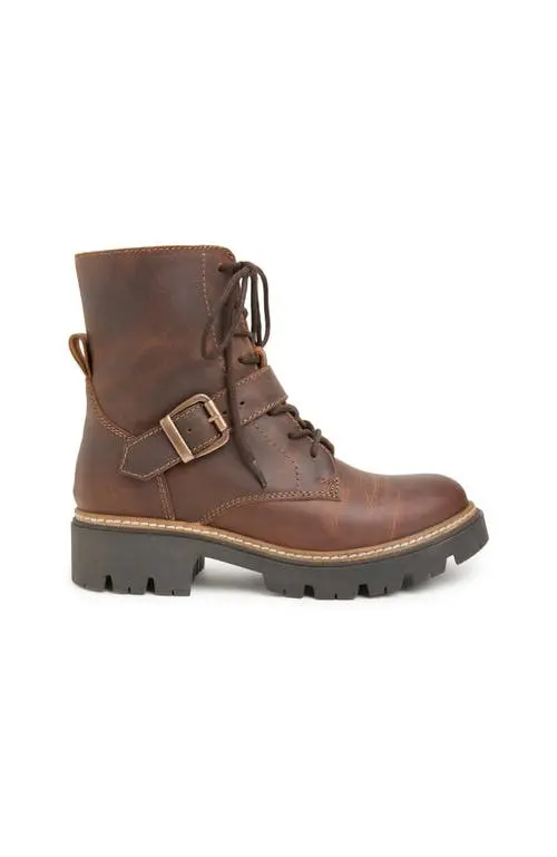 CELTIC & CO. Strap Detail Lace Up Ankle Boots