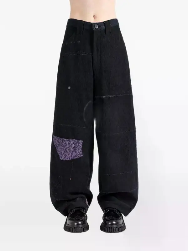 Y’s Patchwork-detail Trousers