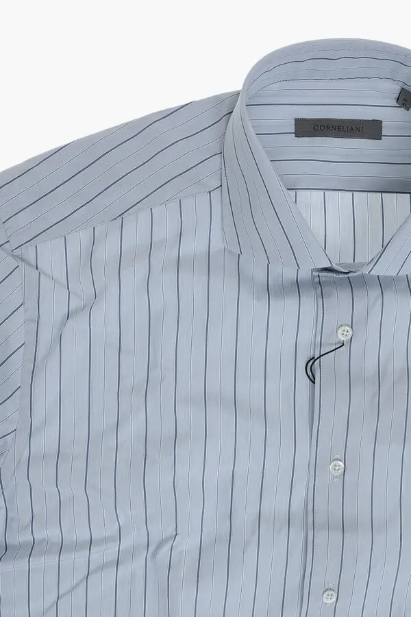 Corneliani Striped French-collar Shirt