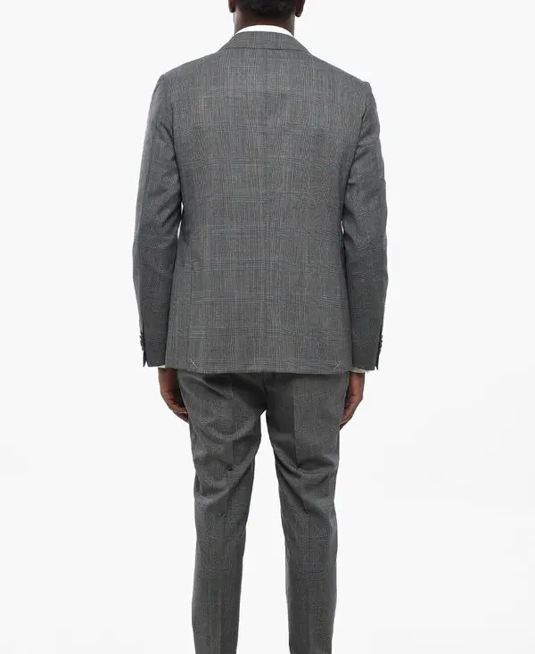 Corneliani District Check Virgin Wool Suit