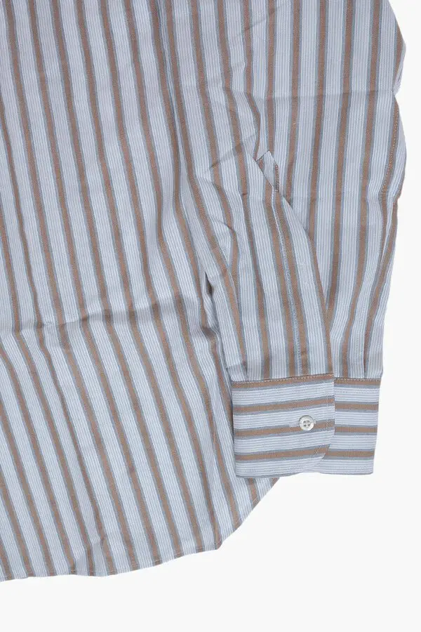 Corneliani Striped French-collar Shirt