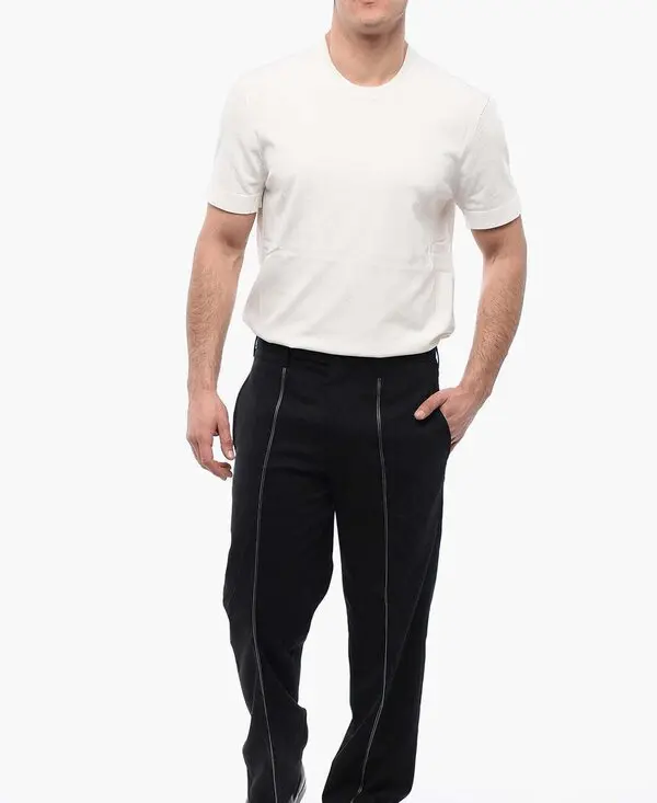 Neil Barrett Contrast-stitch Slim-fit Trousers