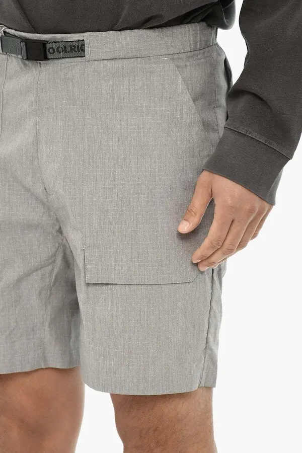 Woolrich Check Shorts With Industrial Belt