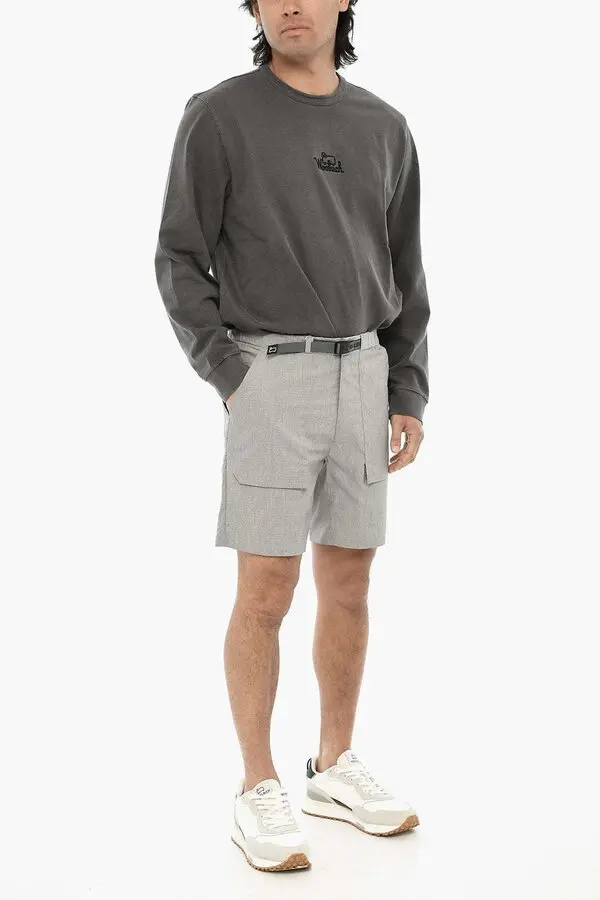 Woolrich Check Shorts With Industrial Belt