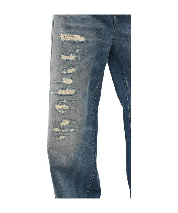 Dior Wide-leg Distressed Jeans
