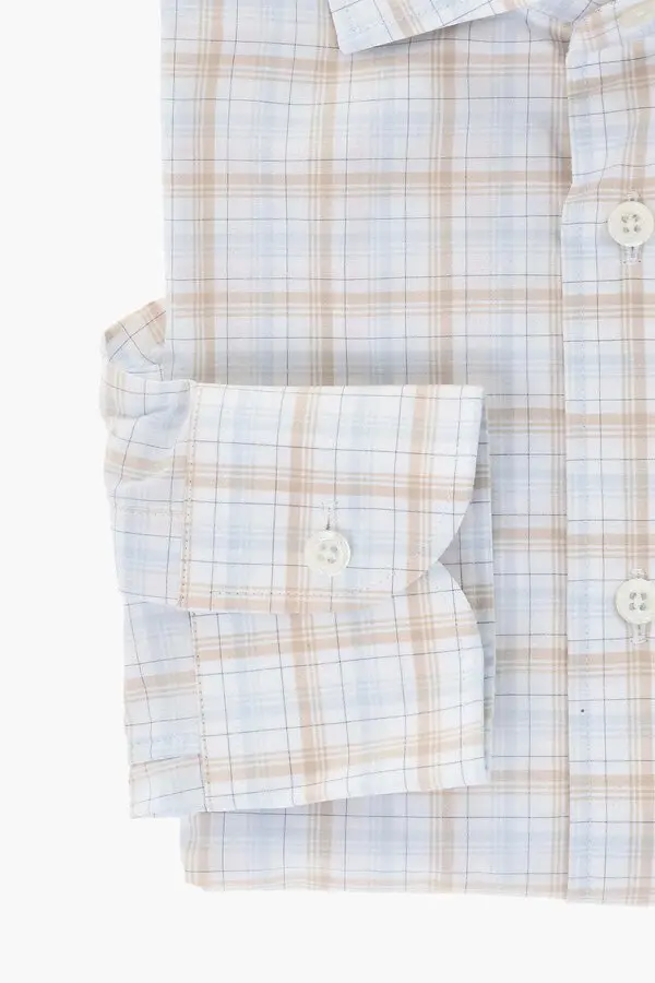Corneliani Checked Shirt With French Collar