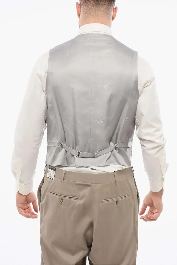 Corneliani Jetted-pockets Wool Waistcoat