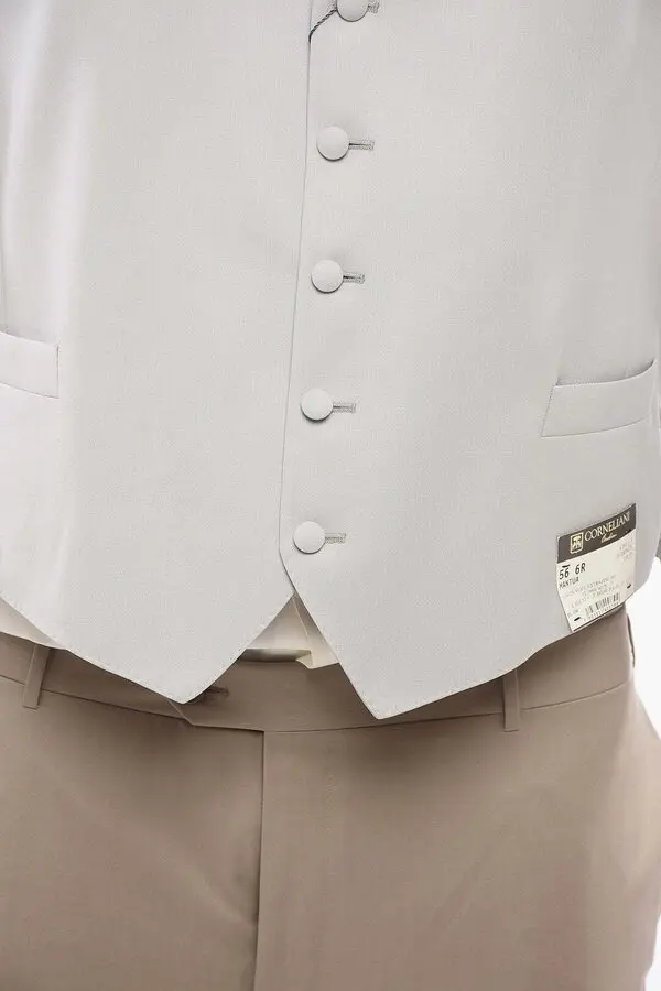 Corneliani Jetted-pockets Wool Waistcoat