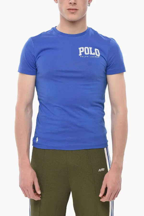 Polo Ralph Lauren Crew Neck Contrast Print T-shirt - Blue