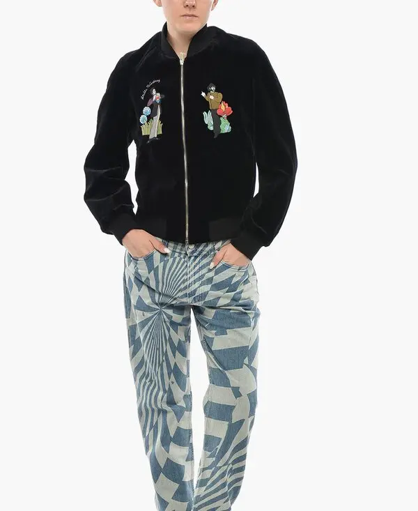 Stella McCartney Embroidered Bomber Jacket