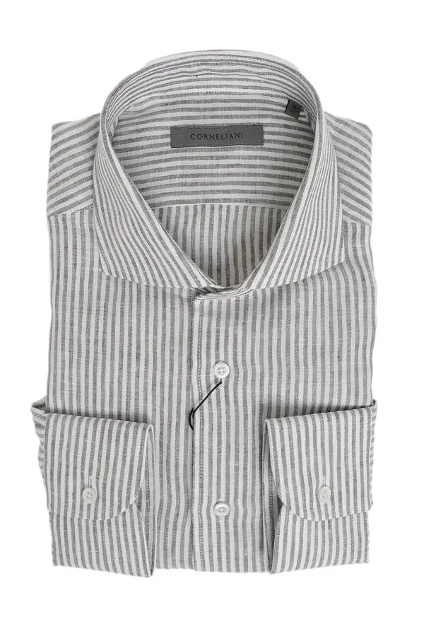 Corneliani Striped French Collar Shirt