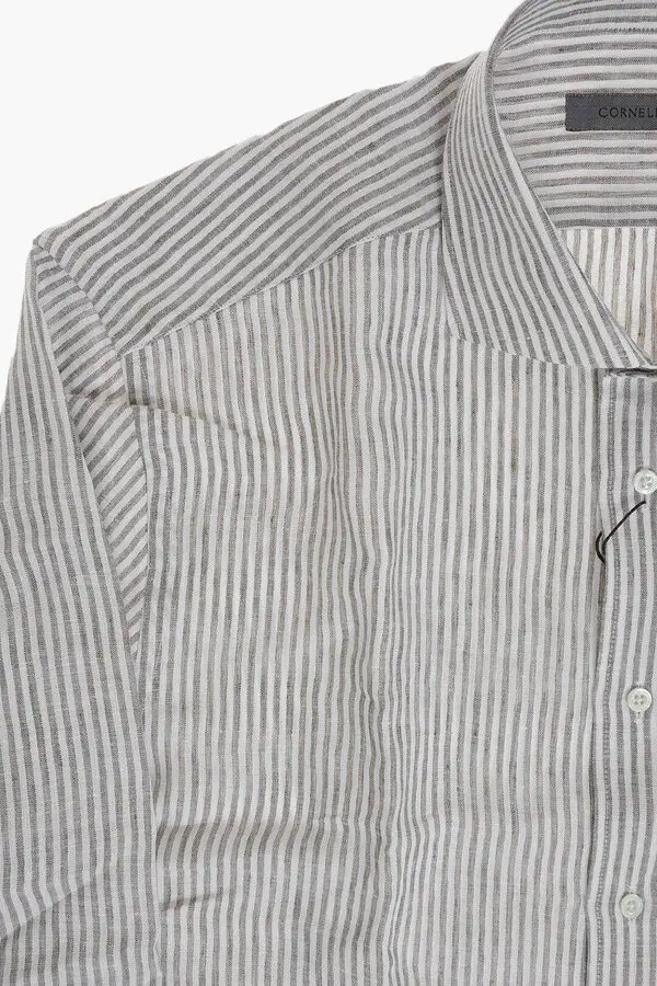 Corneliani Striped French Collar Shirt