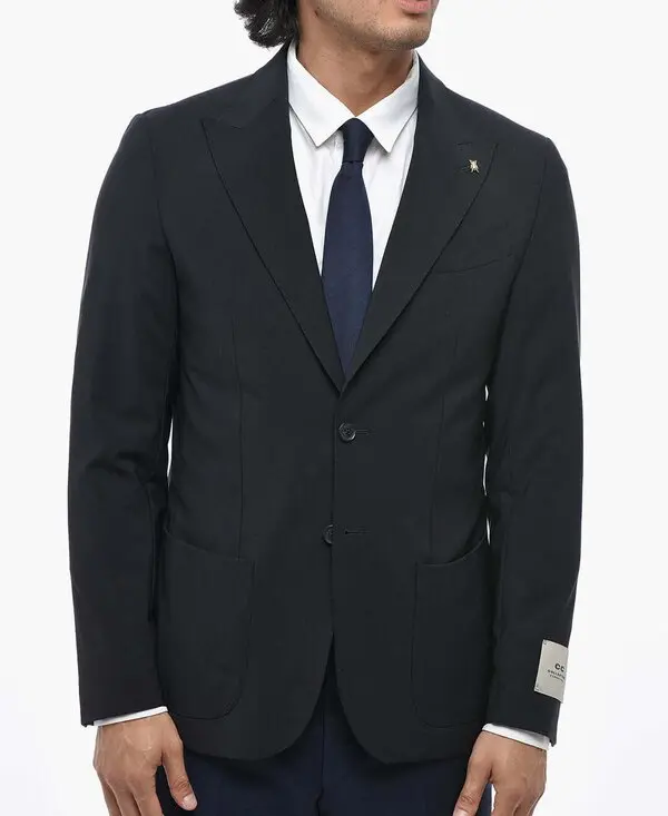 Corneliani Logo-patch Single-breasted Blazer