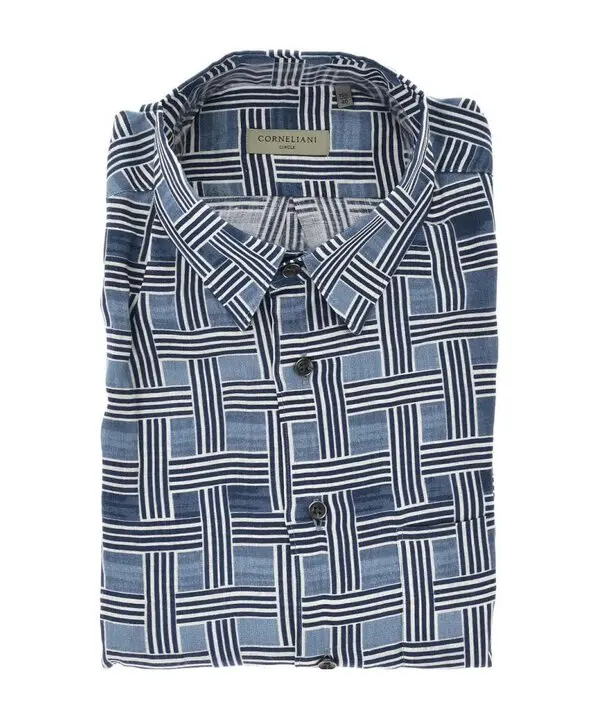 Corneliani Circle Basketweave-pattern Shirt