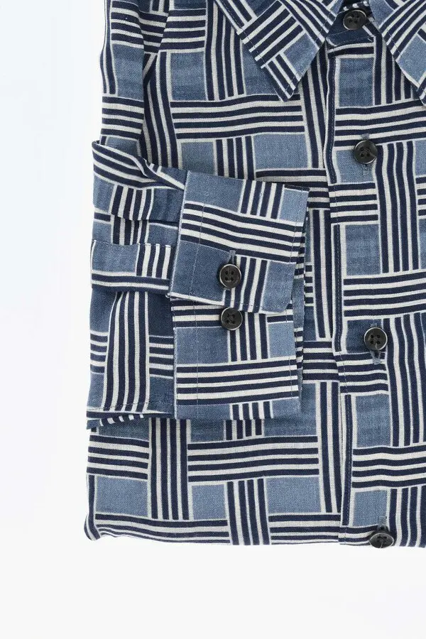 Corneliani Circle Basketweave-pattern Shirt