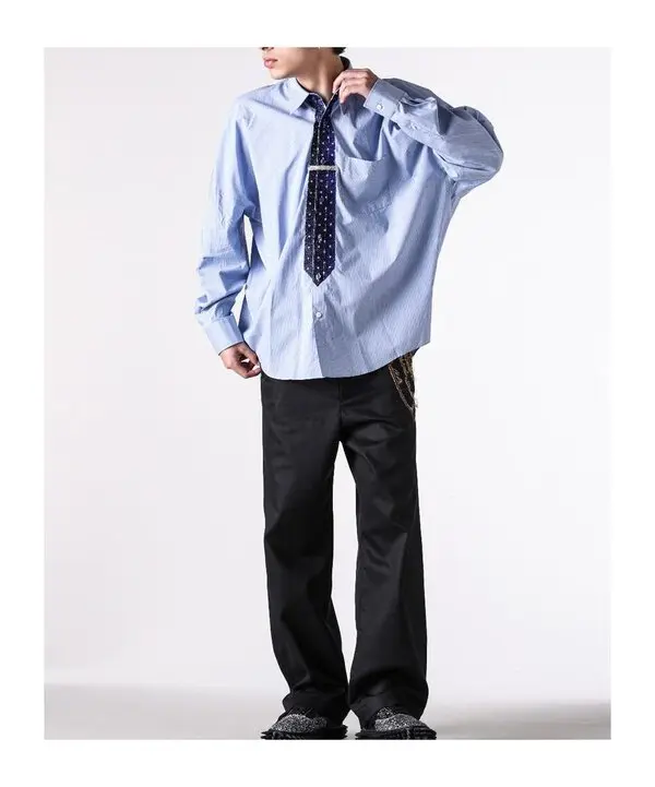 DOUBLET Trompe-l'œil Tie-embroidered Shirt