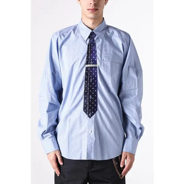 DOUBLET Trompe-l'œil Tie-embroidered Shirt