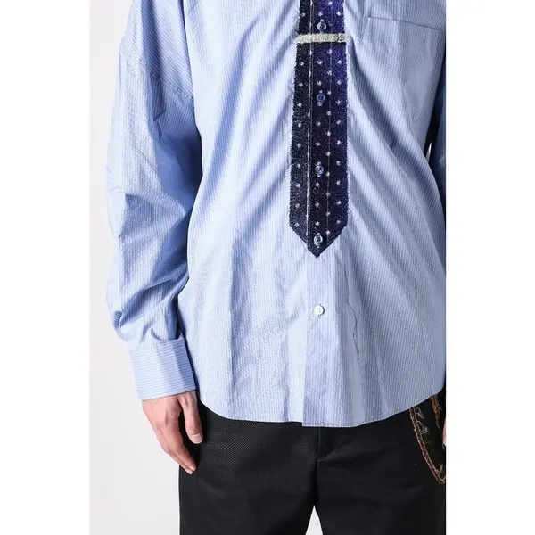 DOUBLET Trompe-l'œil Tie-embroidered Shirt