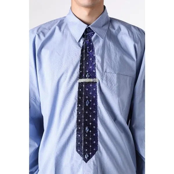 DOUBLET Trompe-l'œil Tie-embroidered Shirt