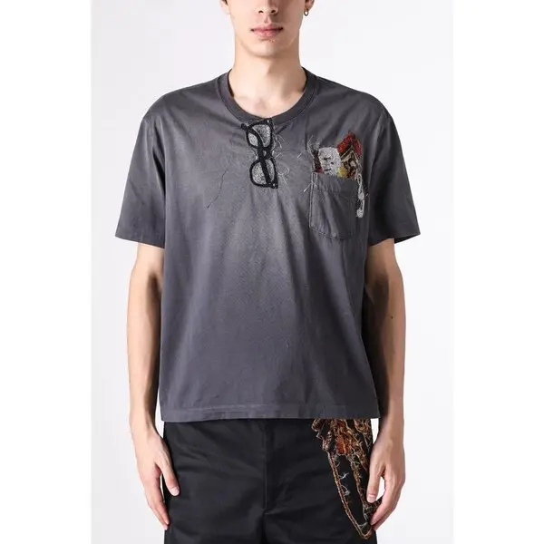 DOUBLET Trompe L'oeil Embroidery T-shirt