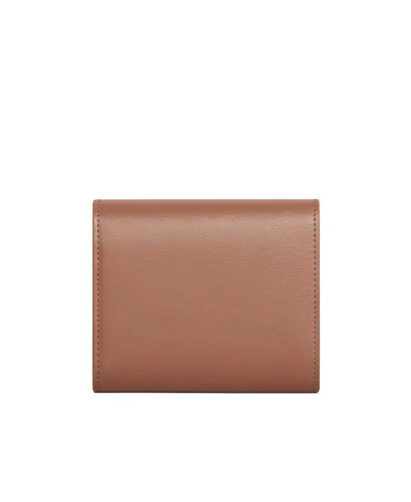 Celine Small Flap Wallet Triomphe In Shiny Calfskin