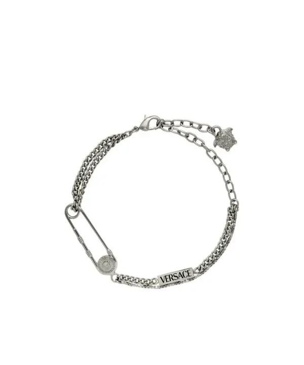 Versace Safety-pin Detailed Bracelet