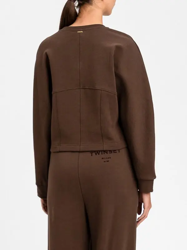 TWINSET Seam-detail Cotton Sweatshirt