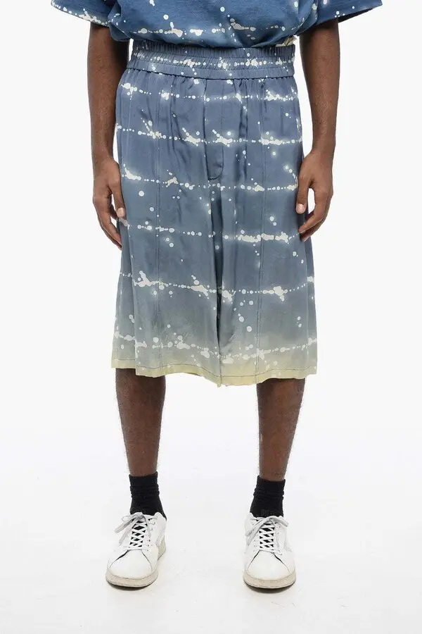 JIL SANDER Printed Elastic-waist Shorts