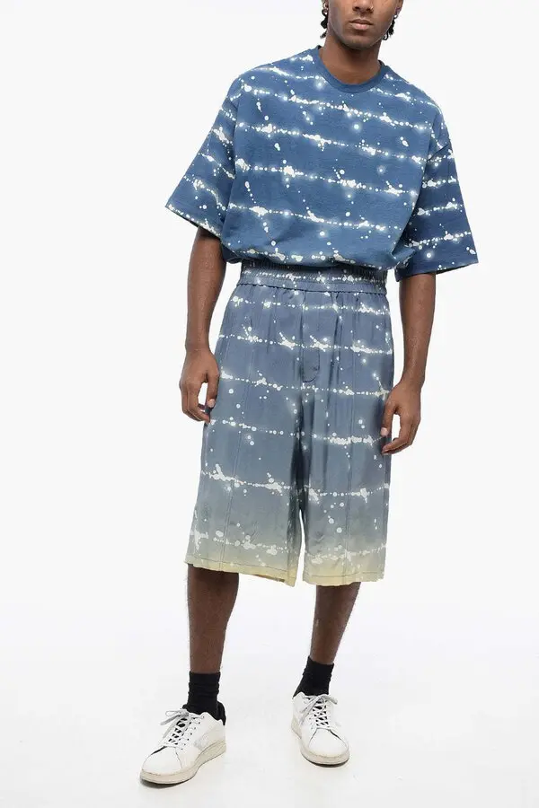 JIL SANDER Printed Elastic-waist Shorts
