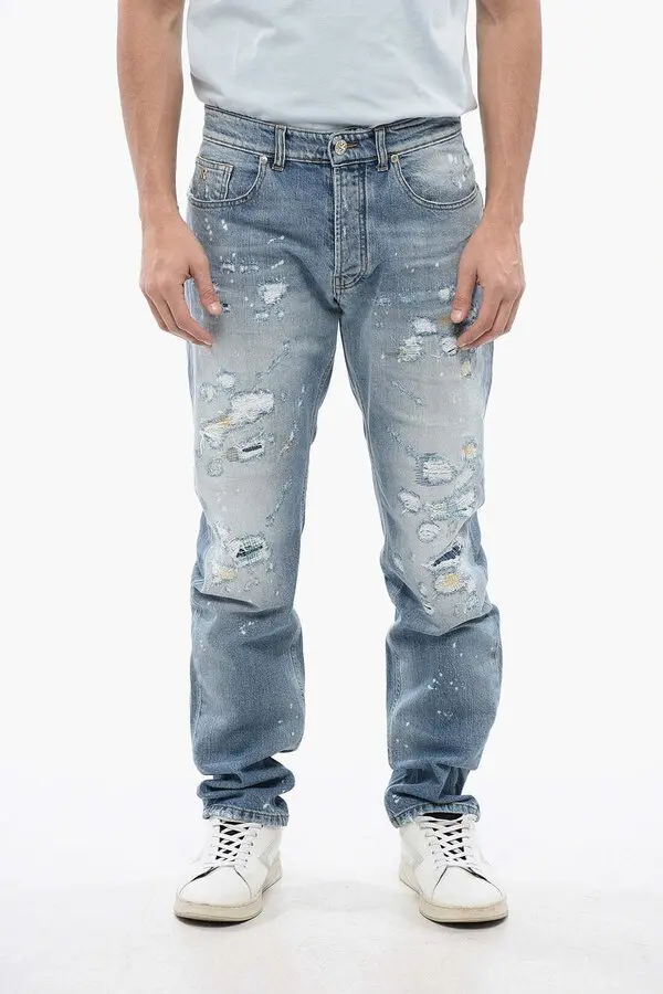 John Richmond Distressed-effect Regular-fit Jeans