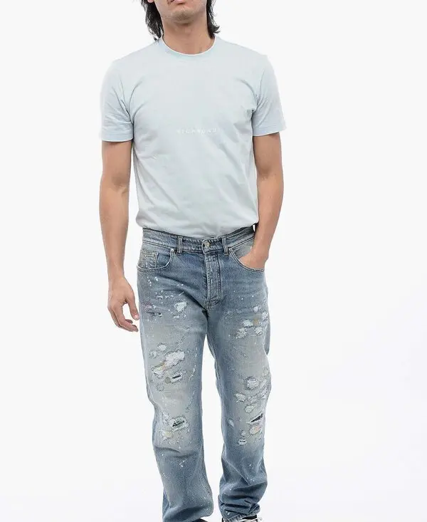 John Richmond Distressed-effect Regular-fit Jeans