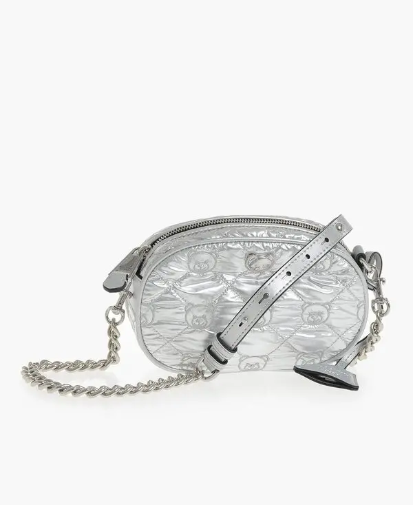 Moschino Teddy-embroidered Quilted Clutch Bag