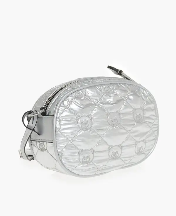Moschino Teddy-embroidered Quilted Clutch Bag