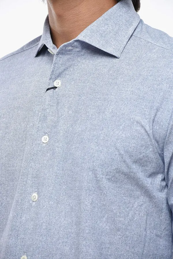 Corneliani Herringbone Pattern Shirt