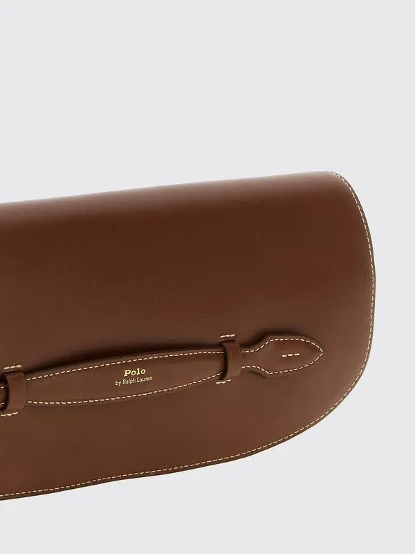 Polo Ralph Lauren Bellport Clutch In Smooth Leather With Removable Handle