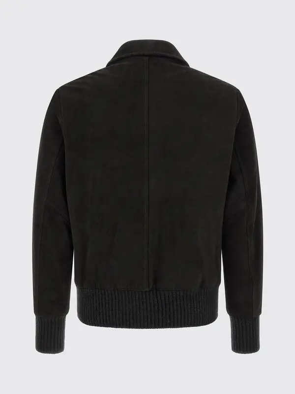GIORGIO BRATO Lambskin Leather Shirt Jacket With Zip Closure