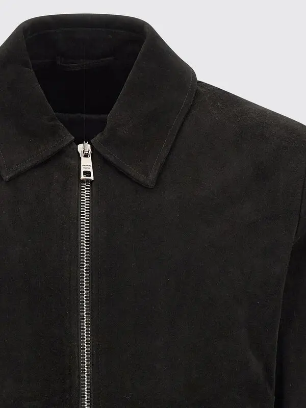 GIORGIO BRATO Lambskin Leather Shirt Jacket With Zip Closure