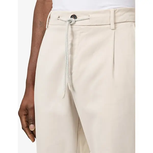 Eleventy Elasticated-waist Cotton-blend Trousers