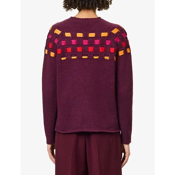 Gabriela Hearst Stein Ribbon Wool-blend Jumper