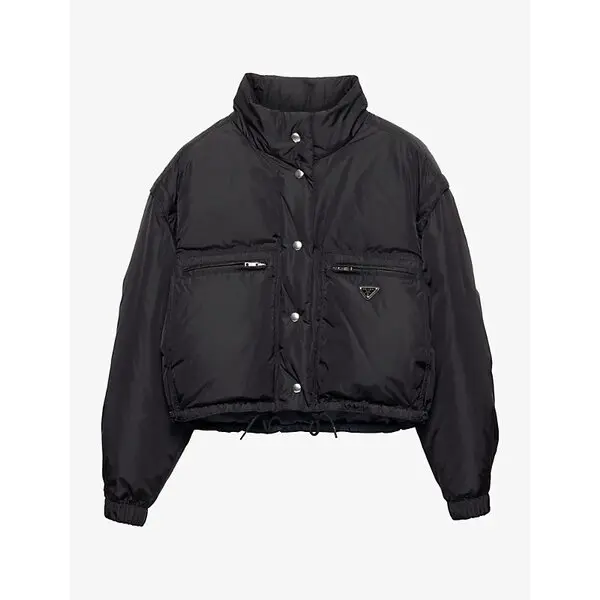 Prada Cropped Relaxed-fit Nylon Down Jacket