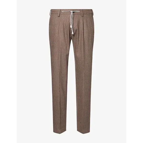 Eleventy Elasticated-waist Wool And Cashmere Trousers